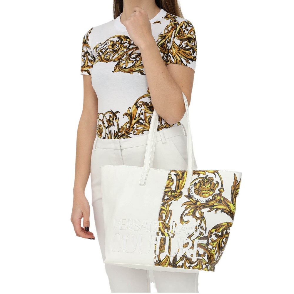 ΤΣΑΝΤΑ ΓΥΝΑΙΚΕΙΑ VERSACE JEANS COUTURE WHITE | YoursFashion